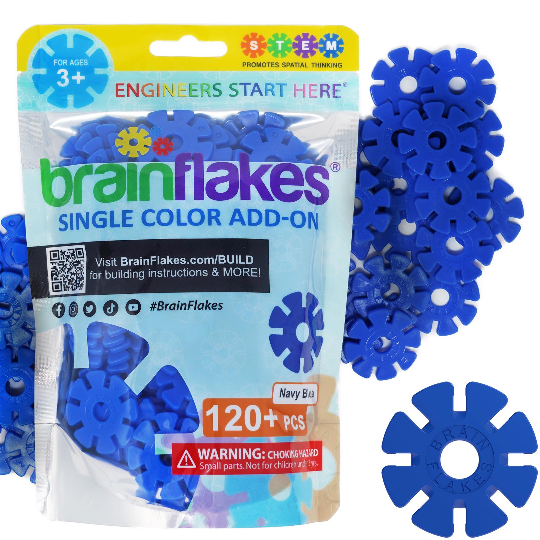 Single Color Add-on - 120 Pieces - Resealable Pouch - Navy Blue – Brain ...