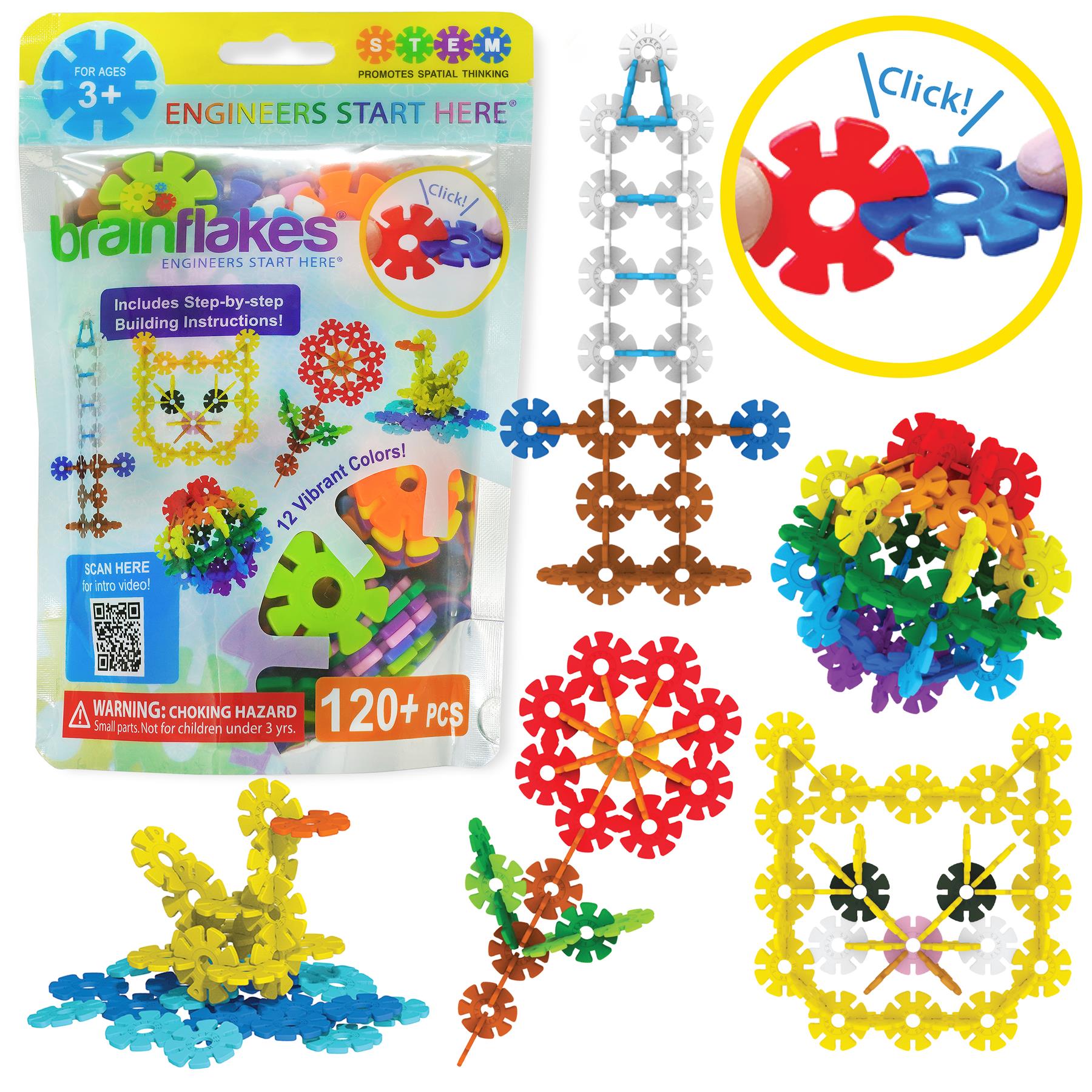 Brain Flakes Starter Set Multicolor (12 colors) - 120 Pieces - Reseala
