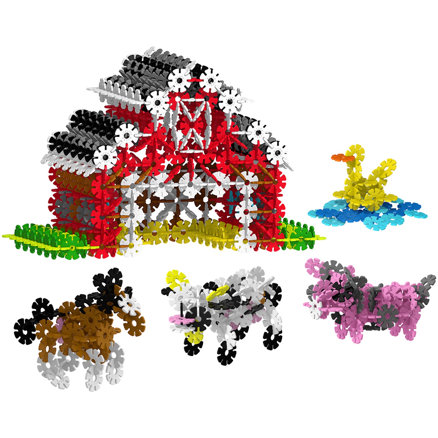 Barn with Farm Animals Set | 942pcs | Pro – Brain Flakes